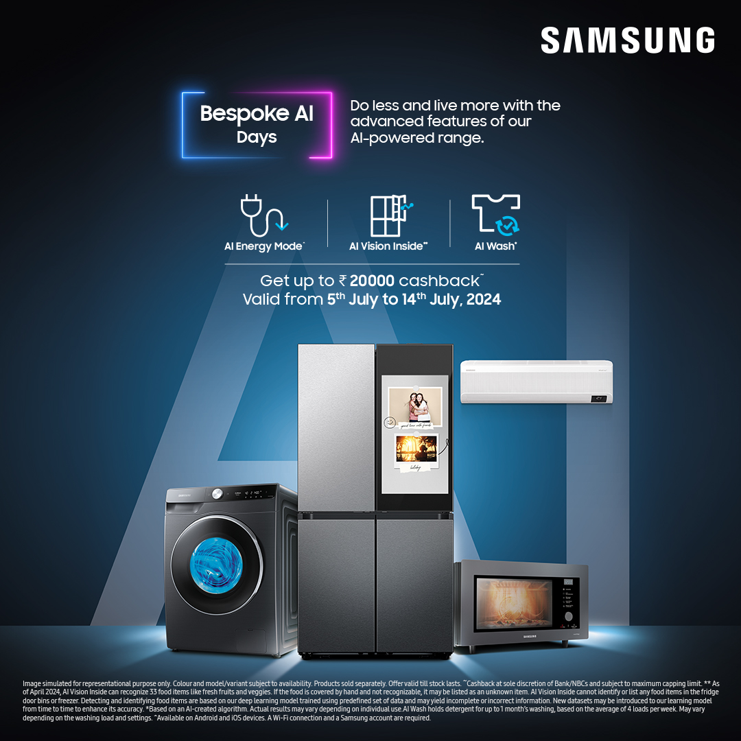 Samsung Unveils ‘Bespoke AI Days’ Offers on AI-Powered Digital ...